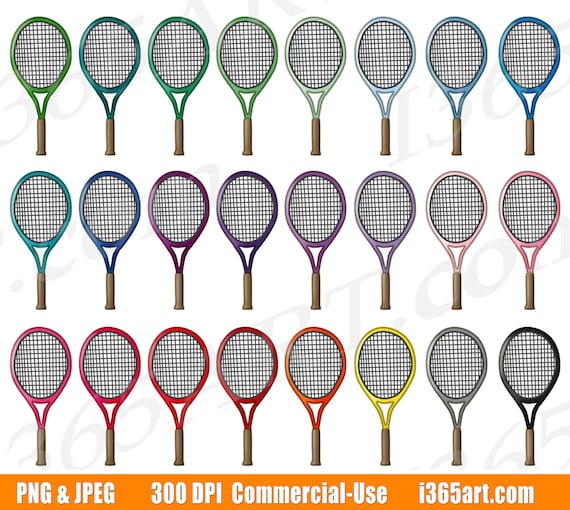 Buy 3 get 1 Free Tennis Racket Clipart, Tennis Clip Art, Sports ...
