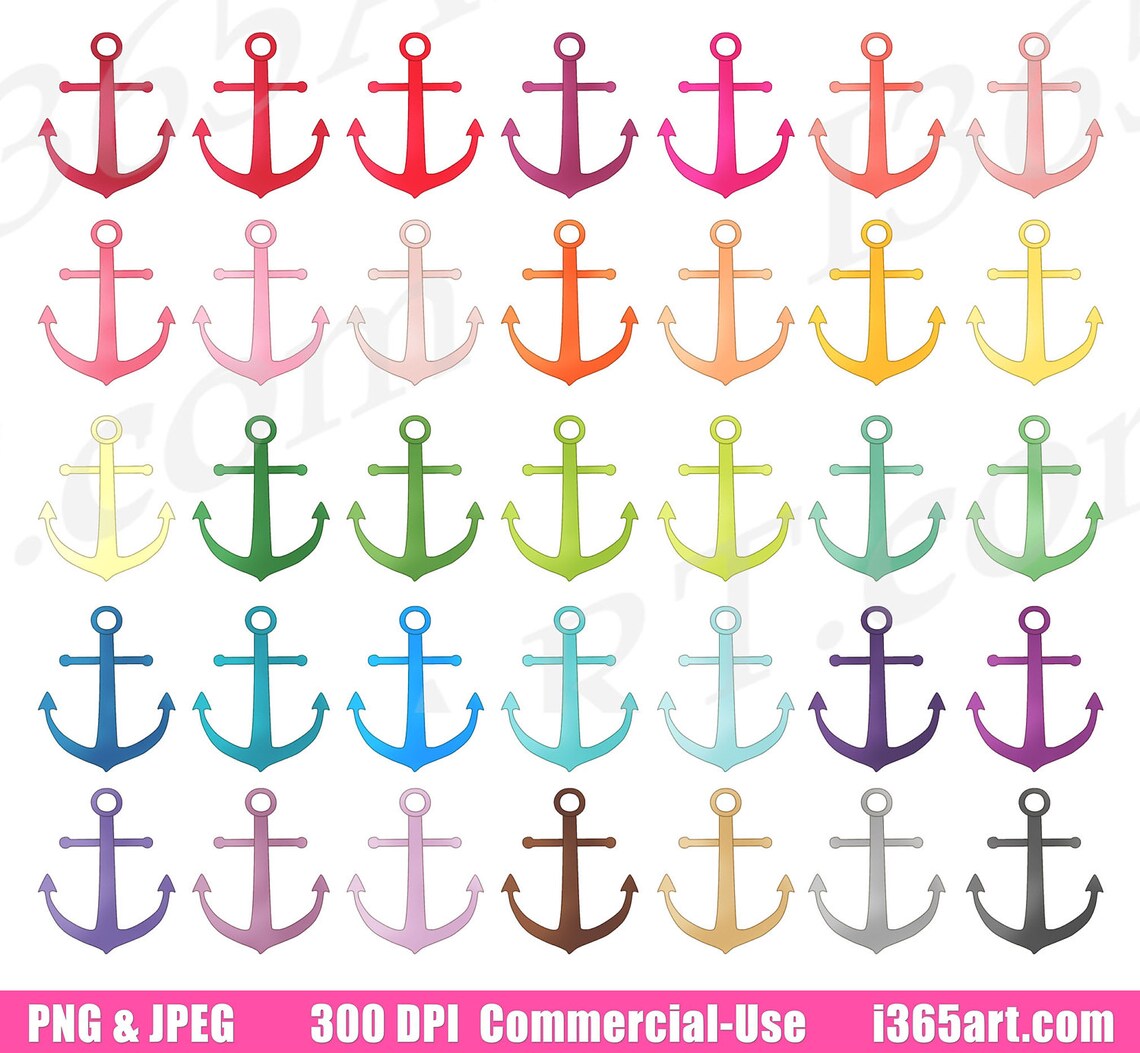 Anchor Clipart, Anchor Clip Art, Beach Ocean, Nautical, Navy Sailor ...
