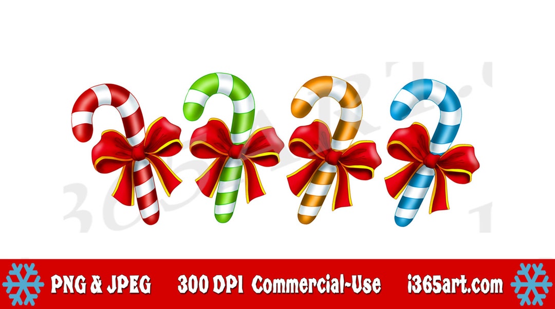Candy Cane Clipart Clip Art, Candy Canes Set, Christmas Clipart ...
