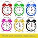 Alarm Clock Clipart, Alarm Clock Clip Art, Scrapbooking, Party ...
