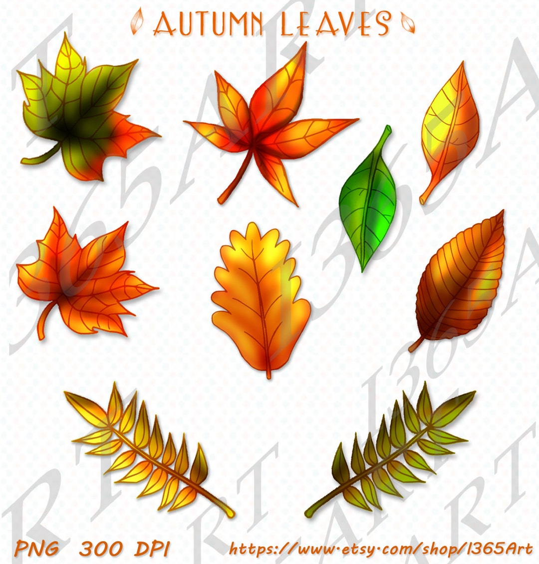 Fall Leaves Clipart, Autumn Clipart, Autumn Clipart, Scrapbooking ...