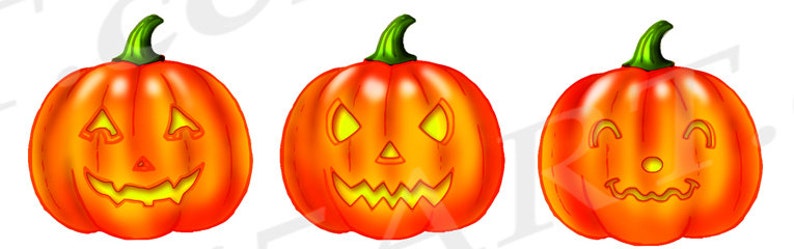 Halloween Clipart Jack-o-lantern Clipart Jack-o-lantern Clip | Etsy