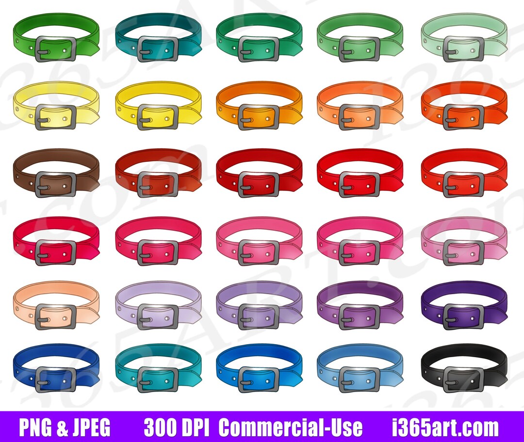 Dog Collar Clipart, Pastel Pet Collars, Planner Stickers (PNG JPEG) - Etsy