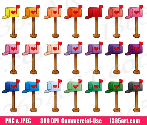 Mailbox Clipart, Mail Box Clip Art, Post Boxes, Mail Posts, Postal ...