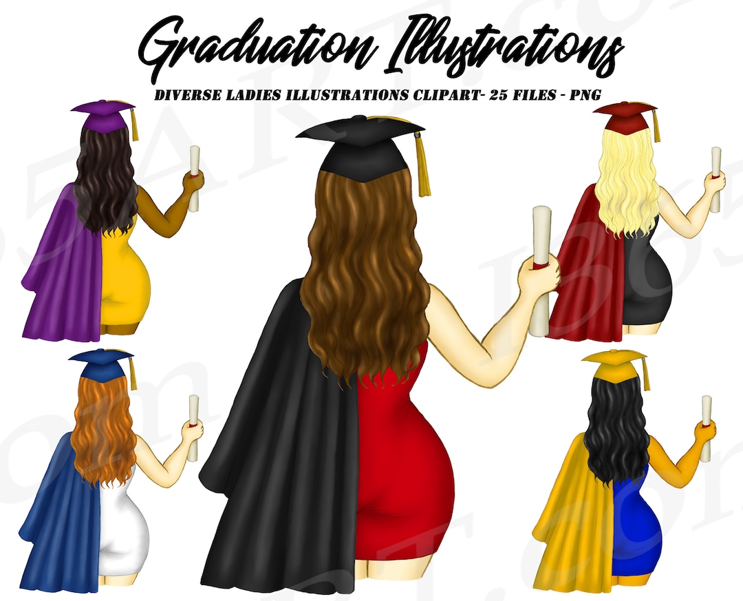 Graduation Girl Clipart, Graduation Clipart, College, Highschool ...