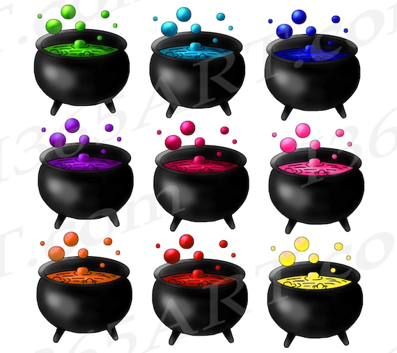 Witch Cauldron Clipart, Cauldron Clip art, Halloween Graphics ...