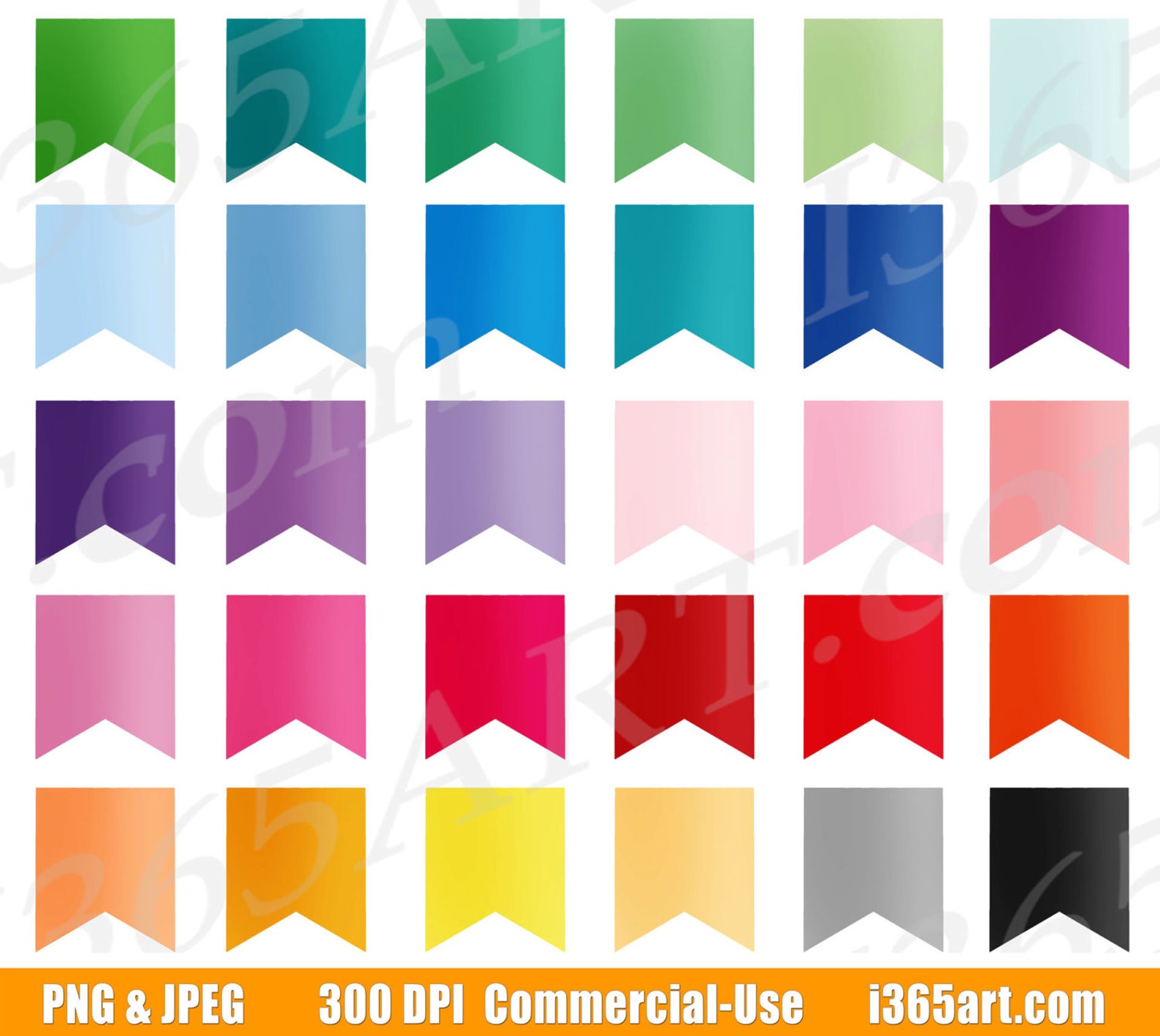 Buy 3 Get 1 Free Bunting Flags Clipart Bunting Clip Art | Etsy