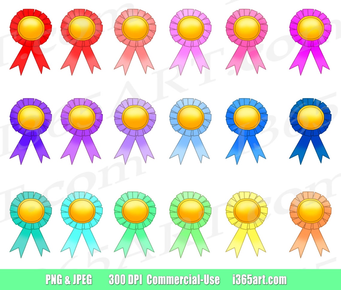 Buy 3 Get 1 Free Award Clipart Award Ribbon Clip Art Prize | Etsy