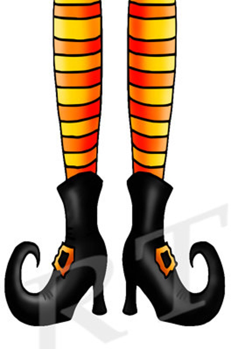 Witch Legs Clipart, Witch Stockings Clip Art, Striped, Halloween ...