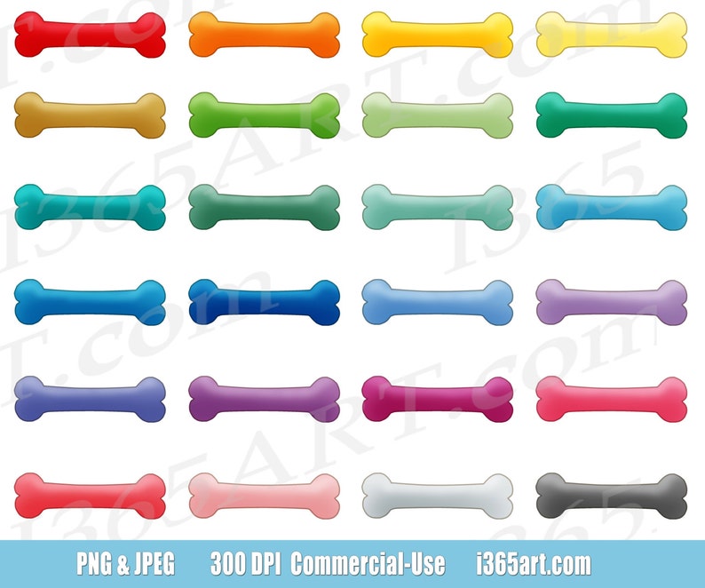 Dog Bone Clipart Dog Food Clip art Pet Graphics Bones Dog | Etsy