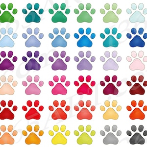 Paw Print Clipart, Dog Paws Clip Art, Pet Paw Prints, Pet Loves ...