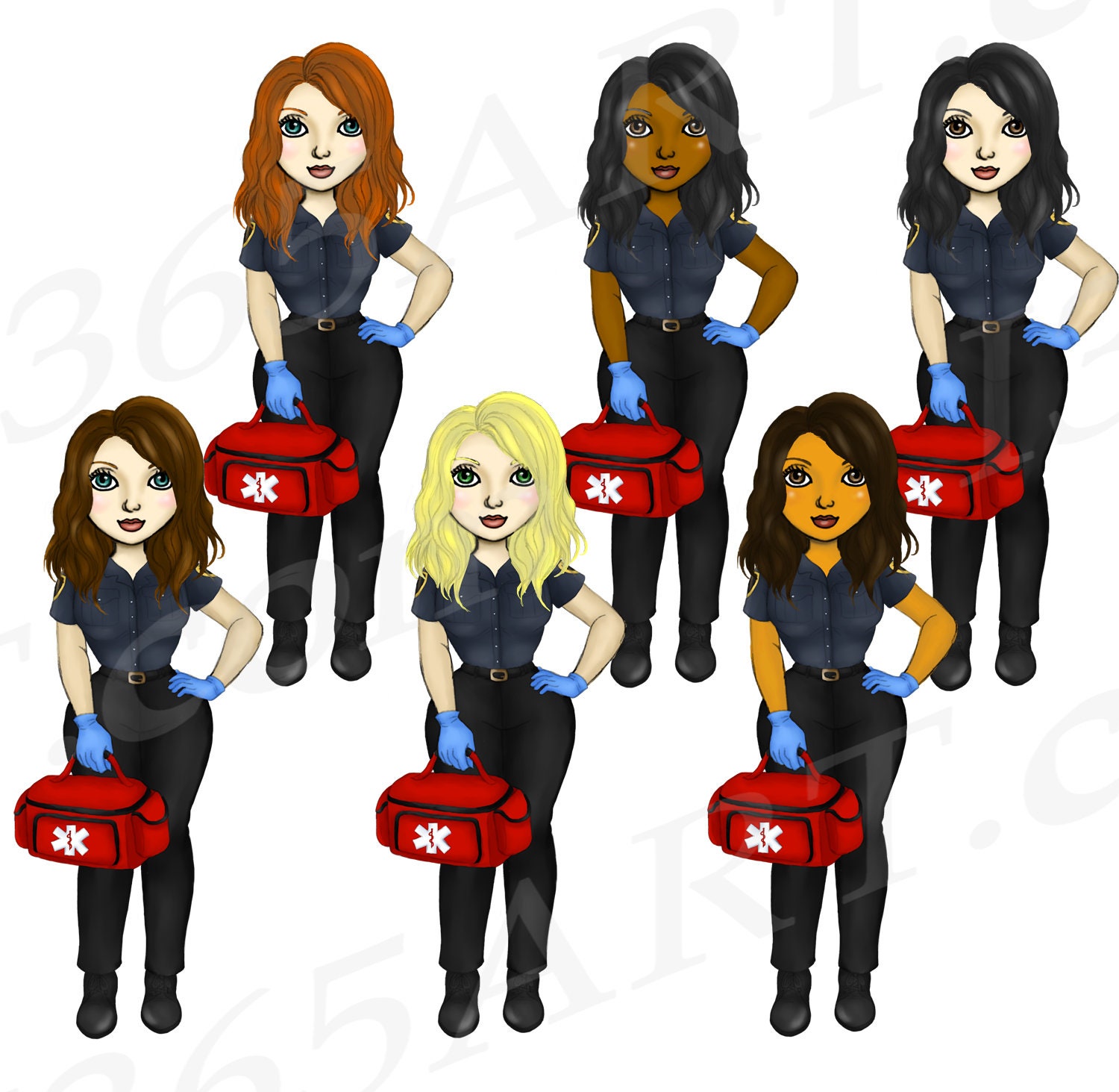 EMT Clipart Paramedic Clipart Medical Worker EMS - Etsy Canada