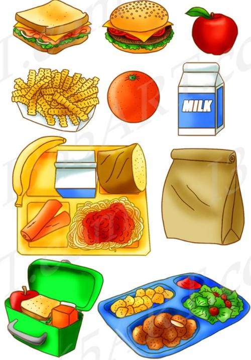 Kleuter Lunch Clipart Children Eating Lunch School Clipart Vector