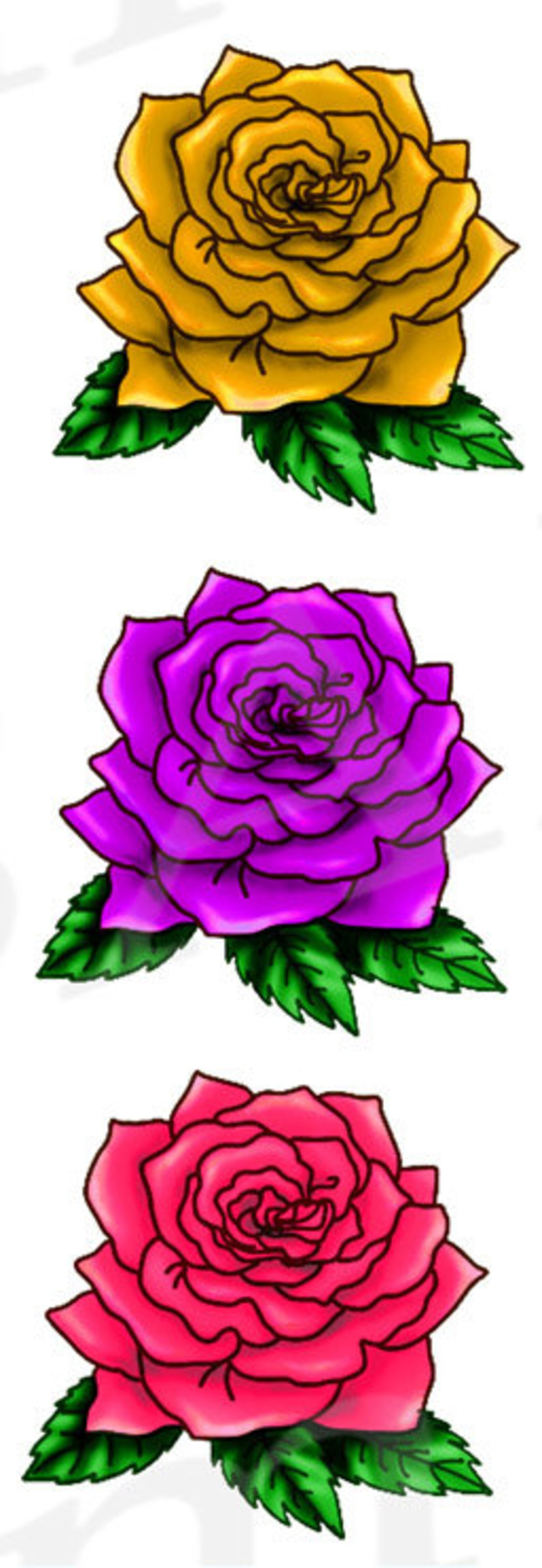 Buy 3 Get 1 Free Roses Clipart Set Roses Clip Art Rose - Etsy