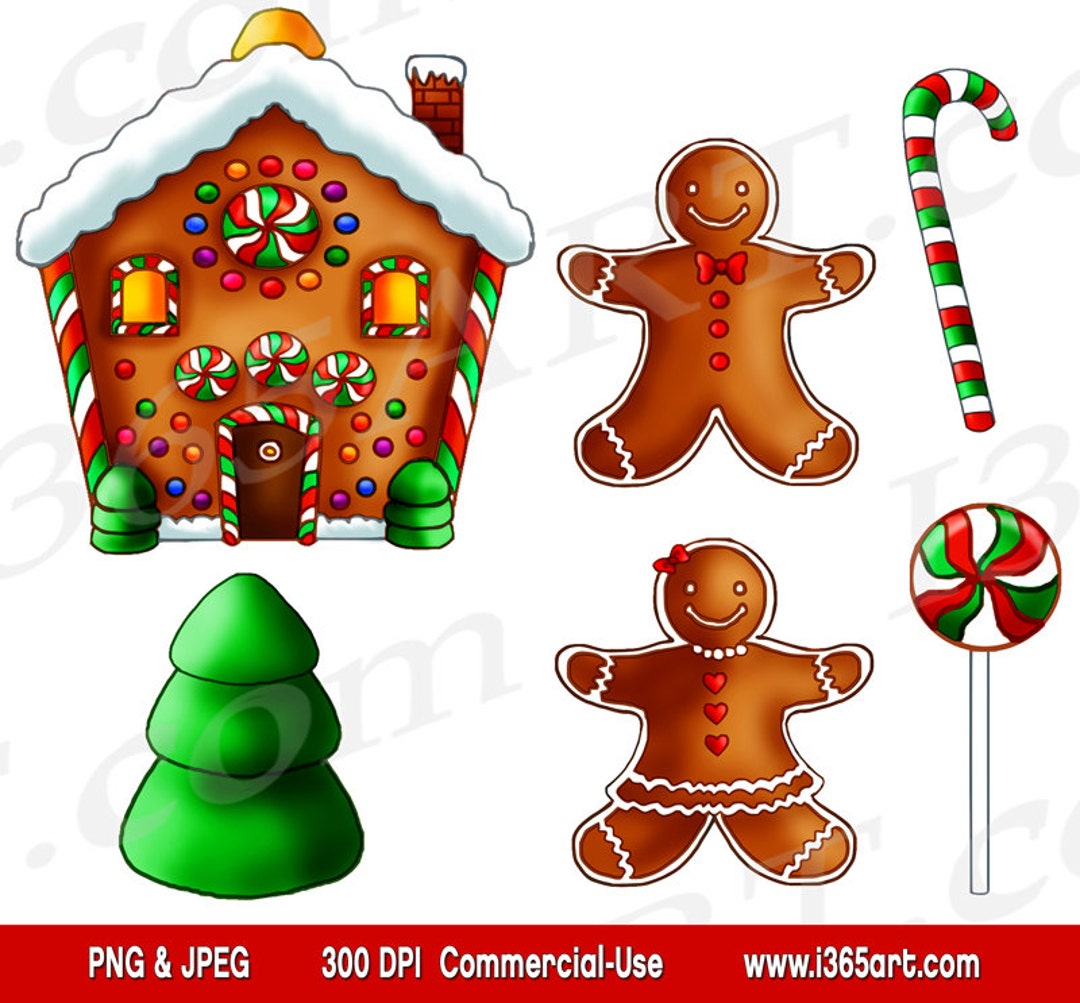 Buy 3 Get 1 Free Gingerbread Clipart, Gingerbread Clip Art, Graphics ...