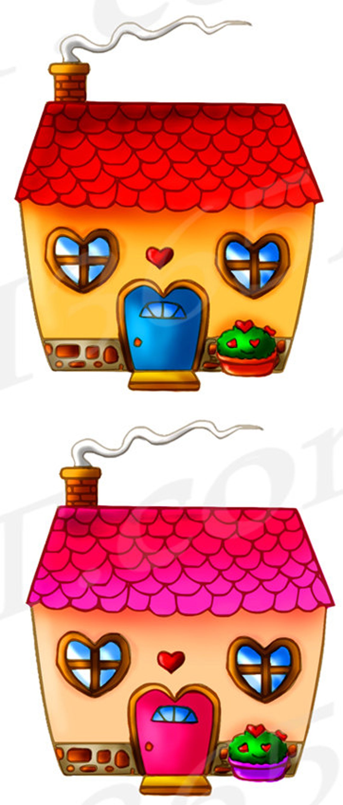 Buy 3 Get 1 Free Cute House Clipart House Clip Art Houses - Etsy