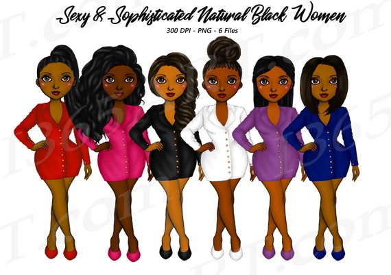 Sexy Bougie Girl Clipart Black Woman Clipart Black Girl Clipart African American Clipart