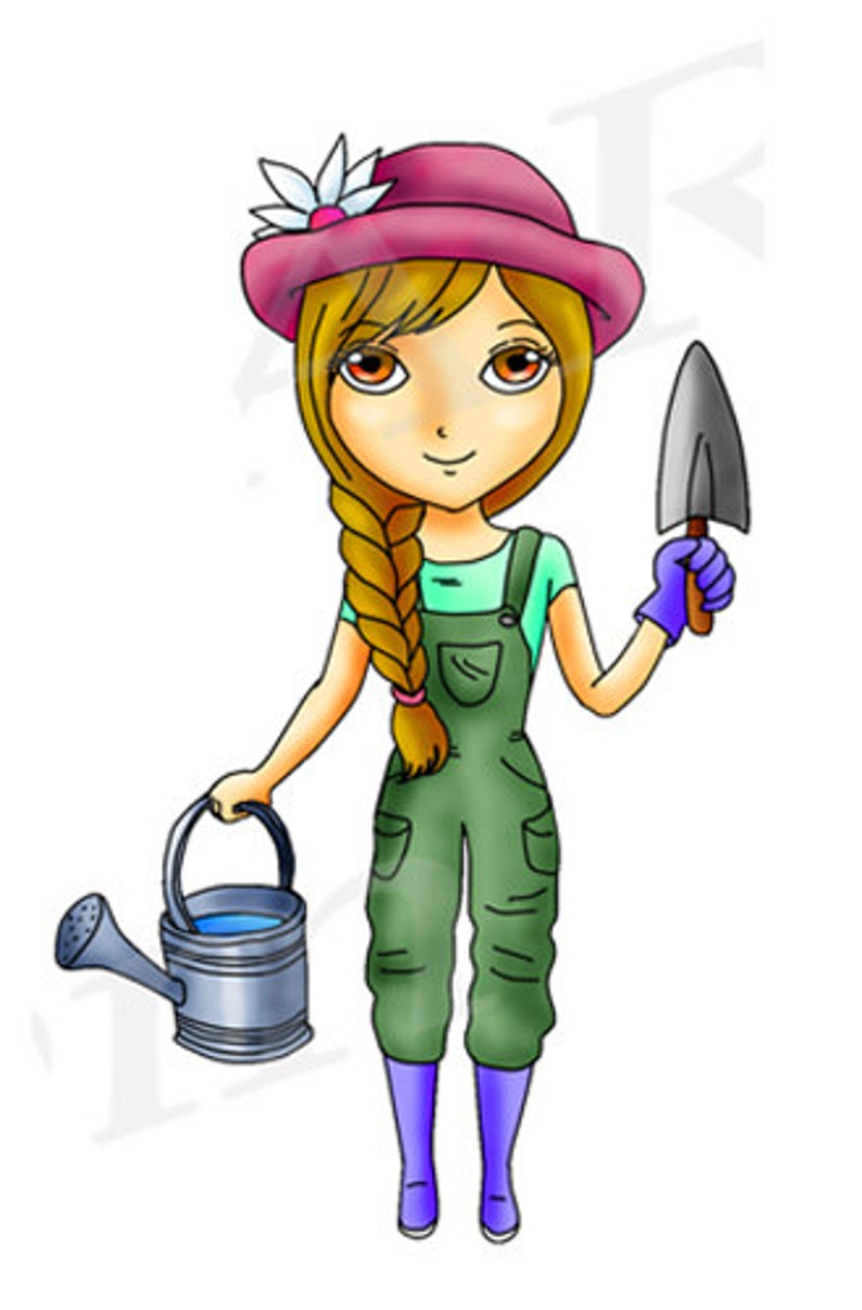 Garden Girls Clipart Garden Clip Art Gardening Clipart - Etsy