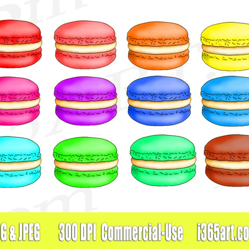 Macaroon Clipart - Etsy