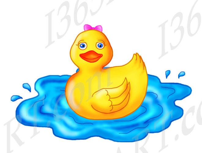 Hand Drawn Rubber Ducky Clipart Duck Clipart Scrapbooking - Etsy