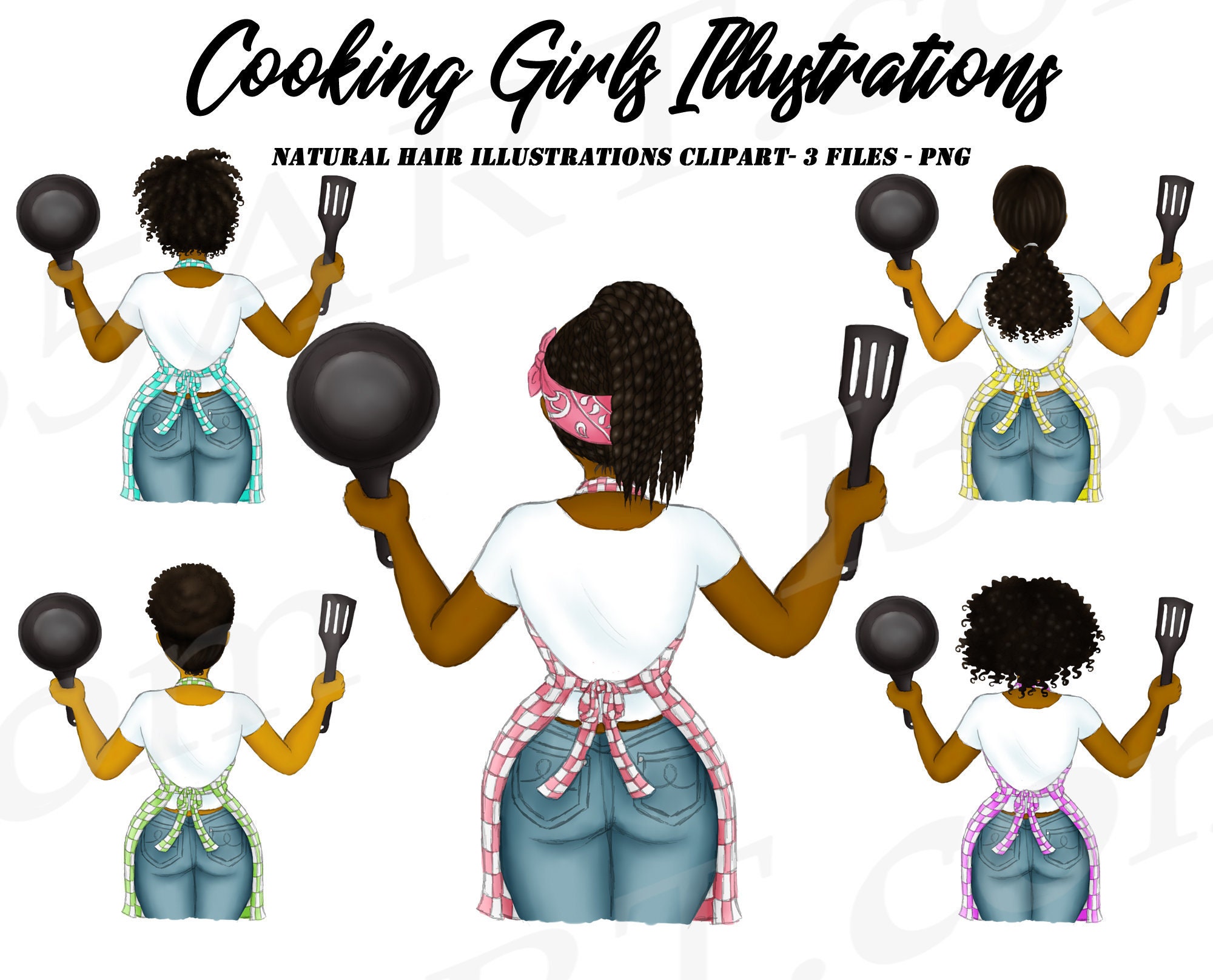 Black Woman Cooking Clipart