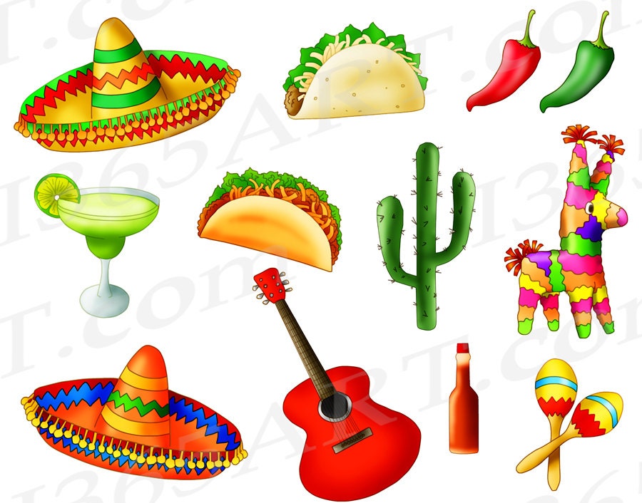 Buy 3 Get 1 Free Mexican Fiesta Clipart Cinco De Mayo Taco - Etsy Canada