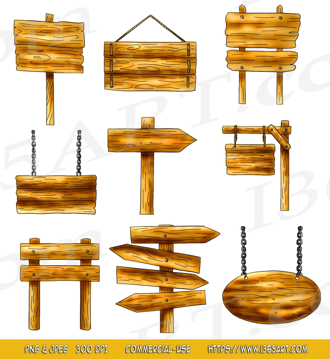 Wood Sign Board Clipart
