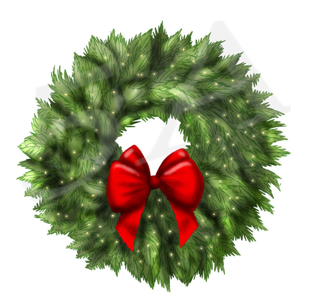 Christmas Wreath Clipart, Holiday Wreaths, DIY Decoration (PNG, JPEG ...