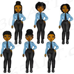 Black Security Guard Clipart, Black Woman PNG, Occupation, Police ...