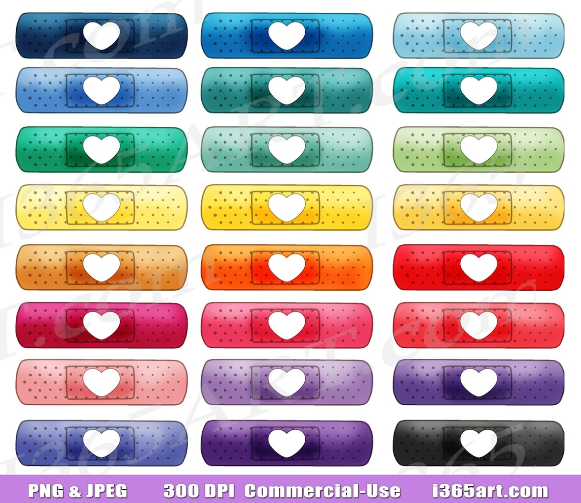 Bandage Clipart, First Aid Graphics, Planner Stickers (PNG) - Etsy