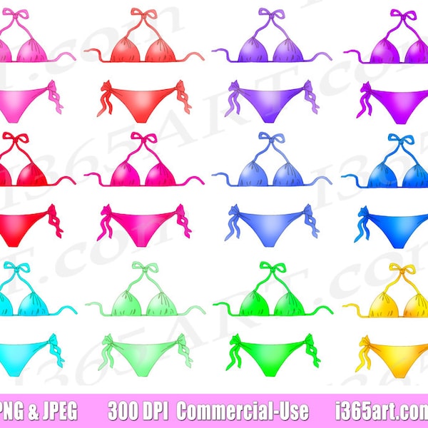 Bikini Clip Art Etsy