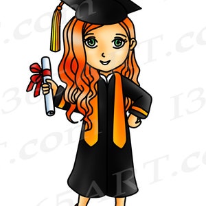 Graduation Clipart, Graduation Clip Art, Graduation Girls, Planner ...