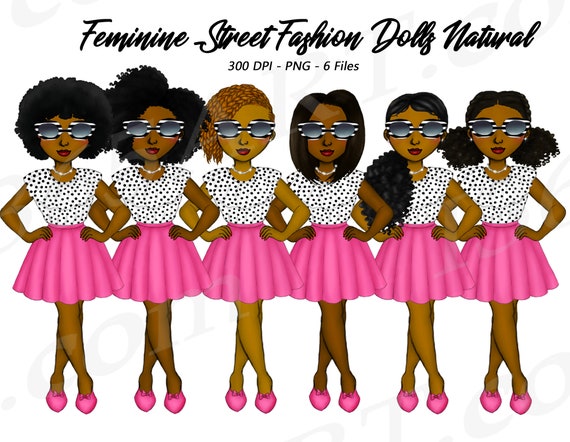 Black Woman Clipart, African American Clipart, Fashion Girl Clipart ...