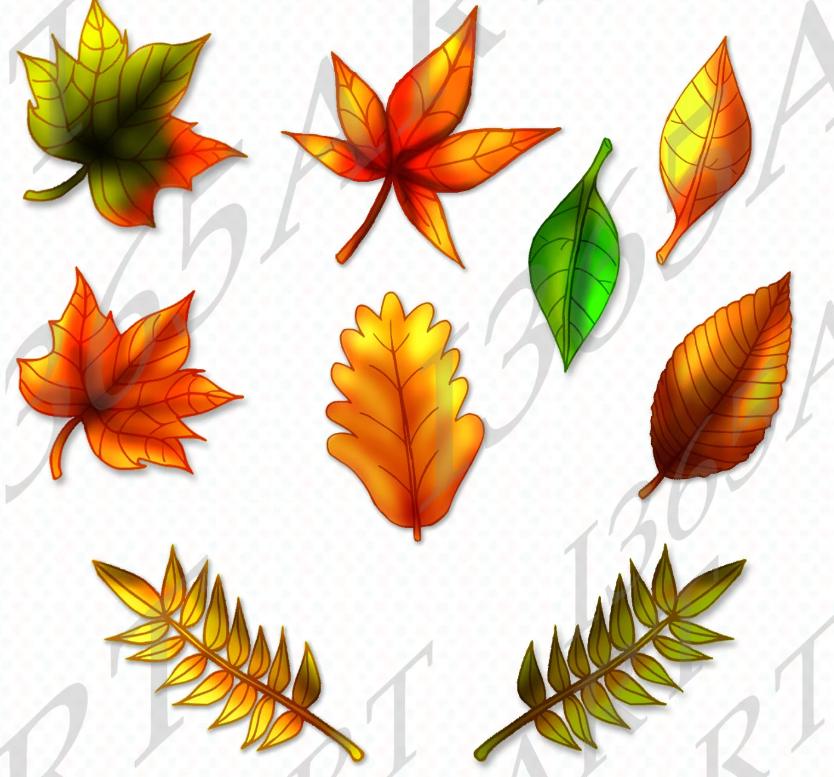 Fall Leaves Clipart, Autumn Clipart, Autumn Clipart, Scrapbooking ...