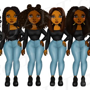 Black Woman Clipart, Black Girl Clipart, African American Clipart ...