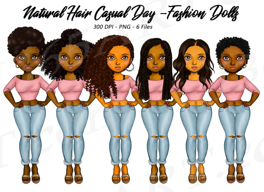 Black Woman Wearing Jeans Clipart, Black Women Clip Art, Denim Girl ...