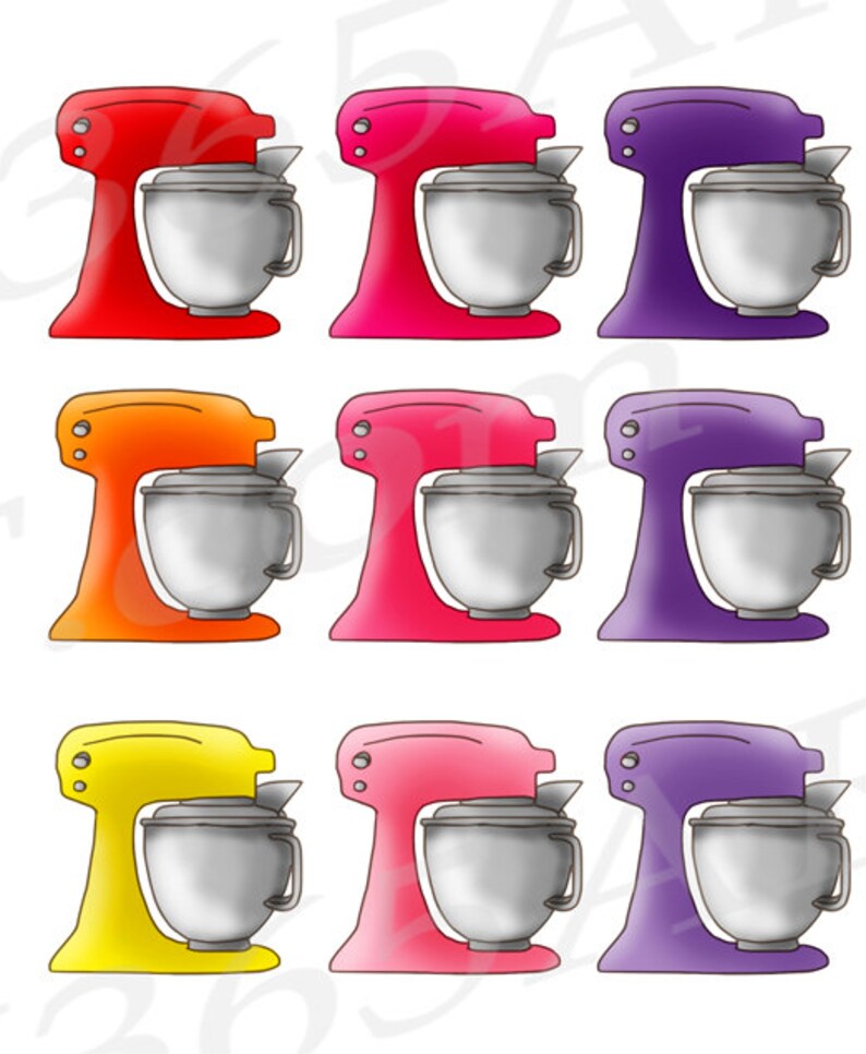 Buy 3 Get 1 Free Stand Mixer Clipart Mixer Clip Art Mixers - Etsy