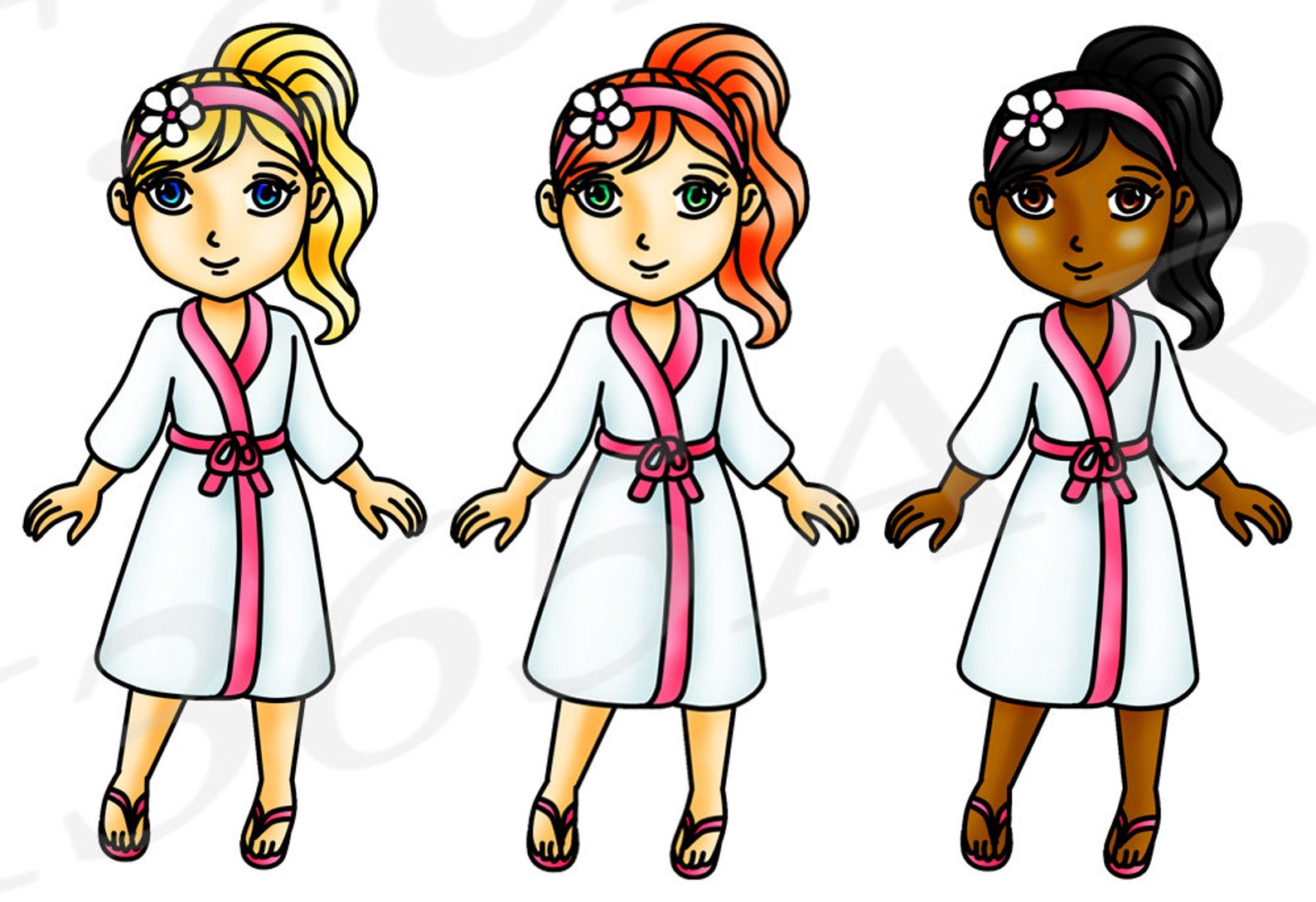 Spa Party Clipart Spa Girls Clipart Spa Clipart Spa Clip | Etsy