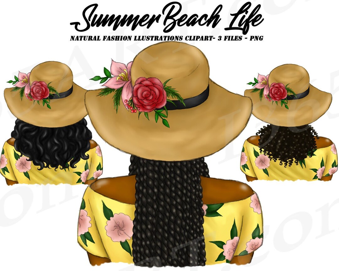 Summer Black Woman Clipart, Black Queen Png, Beach Girls Clipart ...