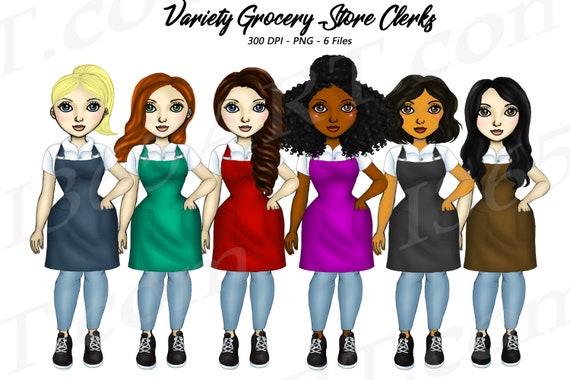 Grocery Store Worker Clipart Free