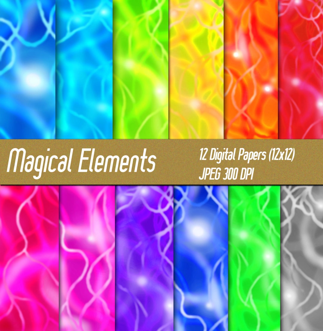 Magical Element Digital Paper Pack Lights and Orbs Plasma - Etsy