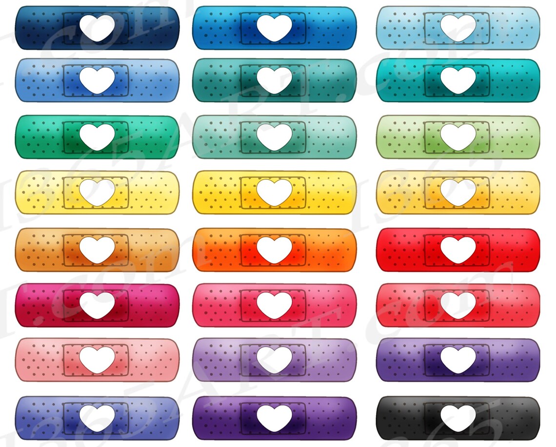 Buy 3 get 1 Free Bandage Clipart band aid clip art First | Etsy