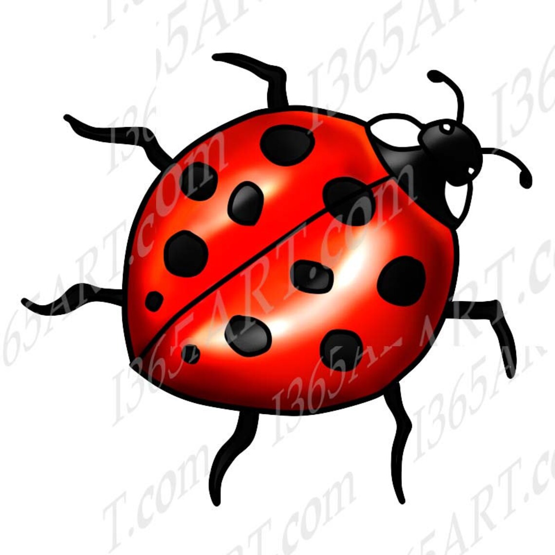 Red Ladybug Clipart Lady Bug Clip Art Scrapbooking Digital - Etsy