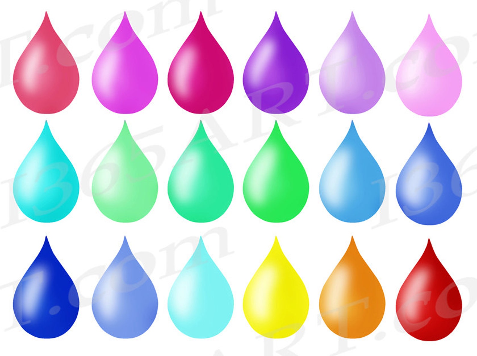 Teardrop Clipart Raindrop Clip Art Digital Labels Tear | Etsy