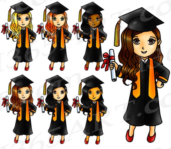 Graduation Clipart, Graduation Clip Art, Graduation Girls, Planner ...