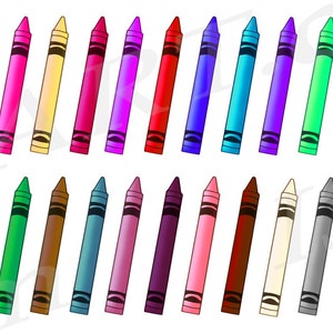 Rainbow Crayon Clipart Set, Coloring Graphics (PNG Digital Download) - Etsy