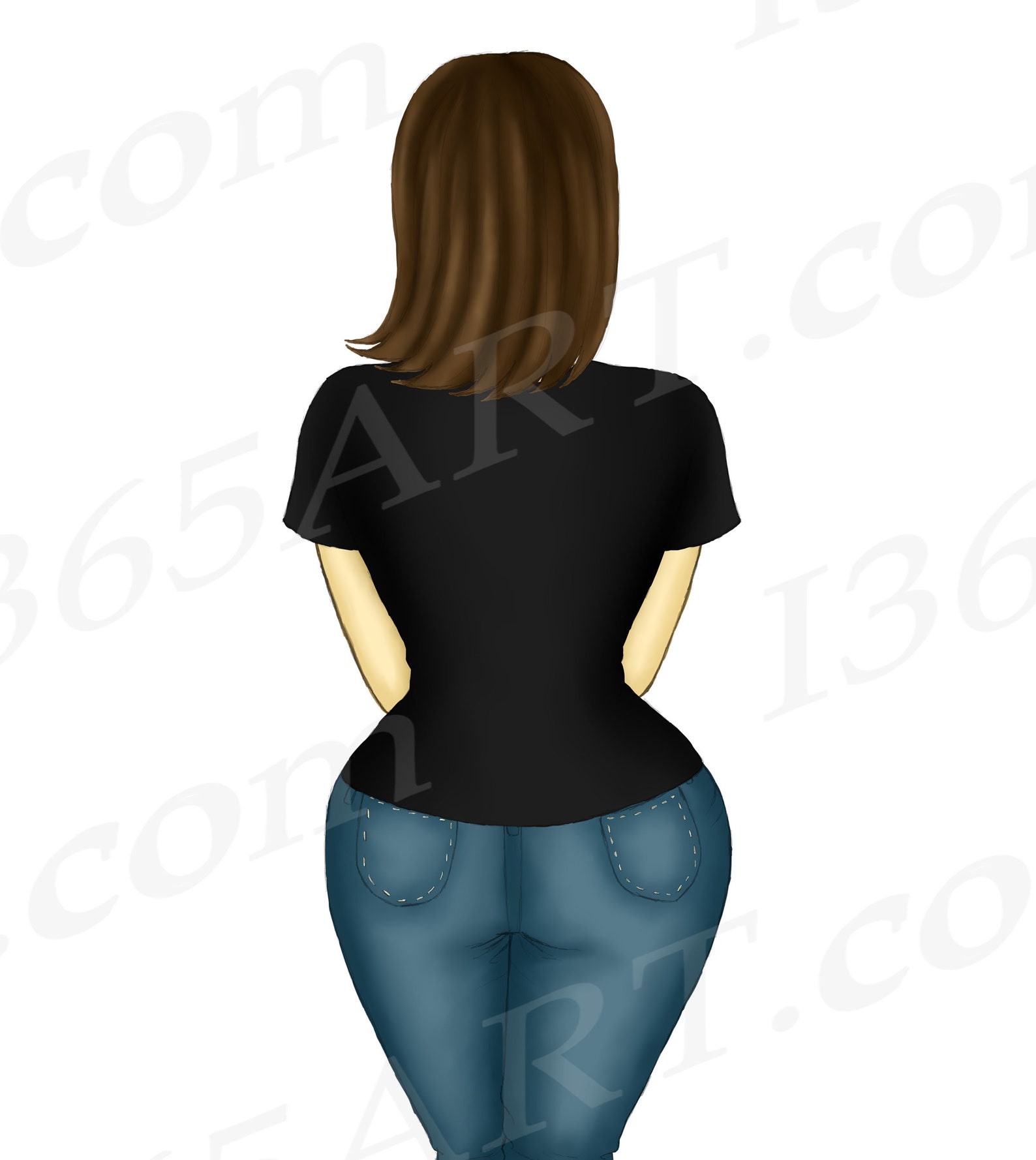 Custom Girls Clipart, Customizable, Portraits, Hairstyles, Best Friends ...