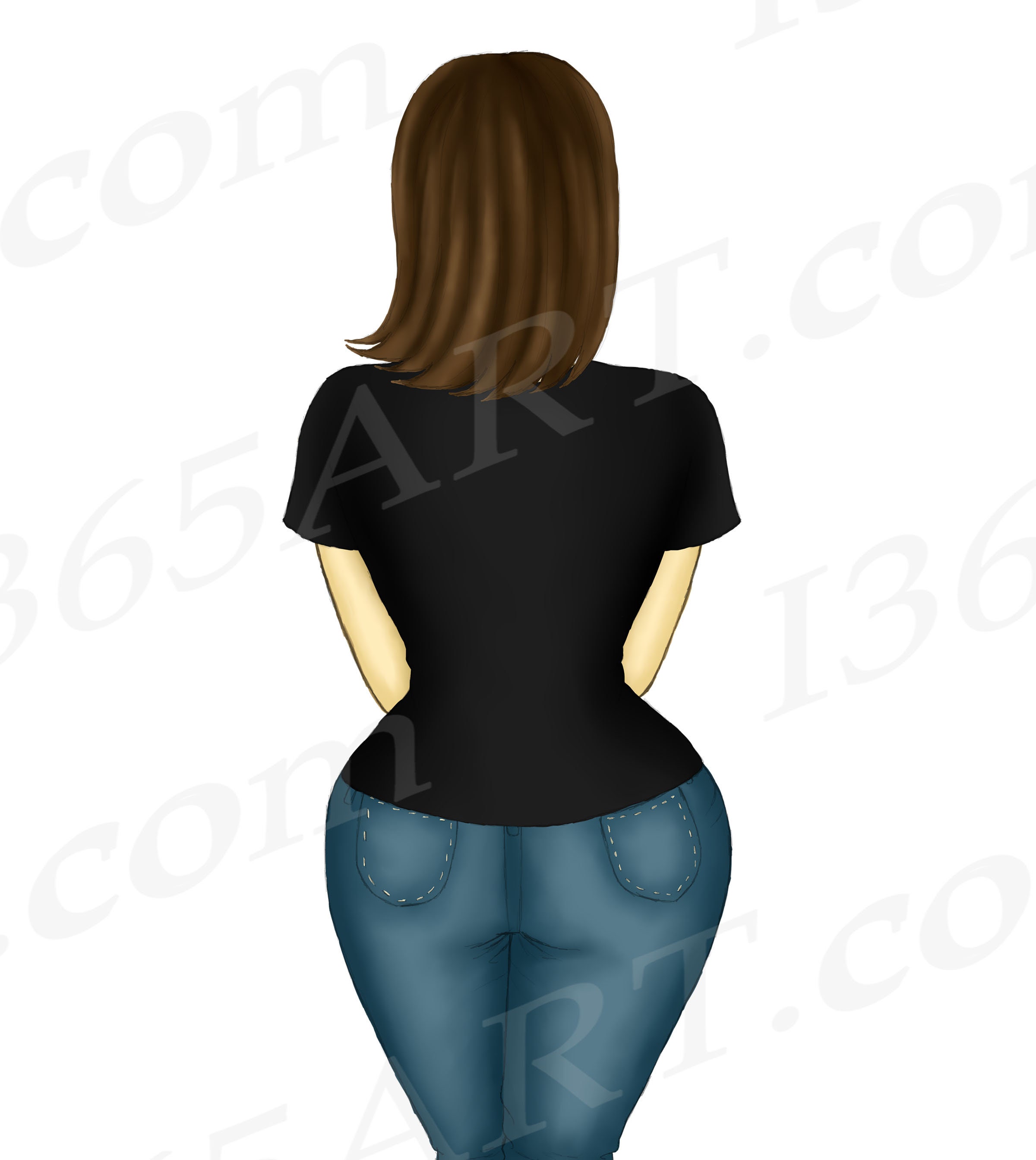 Custom Girls Clipart, Customizable, Portraits, Hairstyles, Best Friends ...