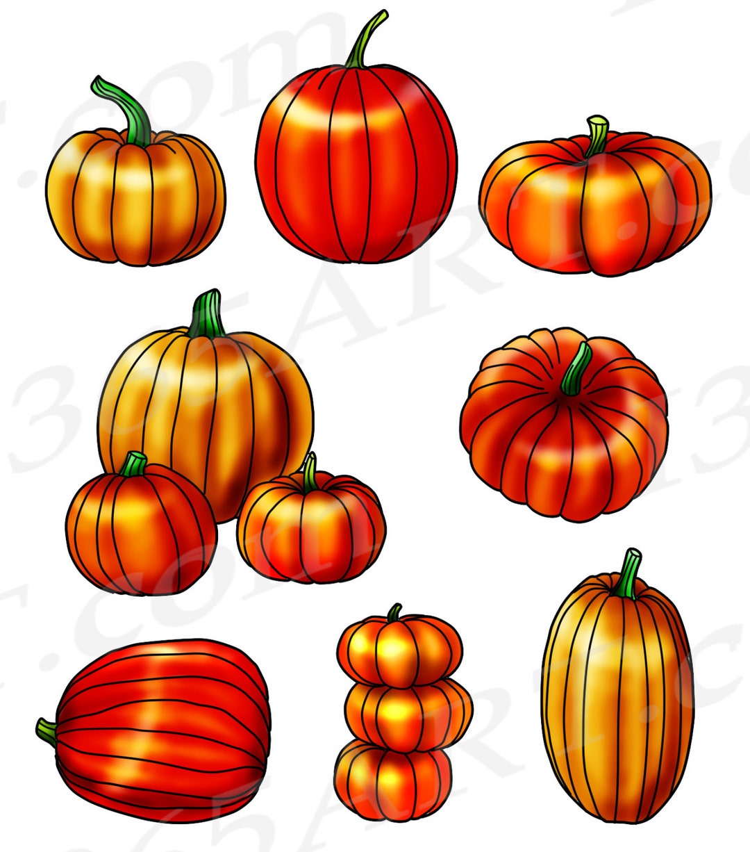 Buy 3 Get 1 Free Harvest Pumpkin Clipart, Pumpkin Clip Art, Autumn ...
