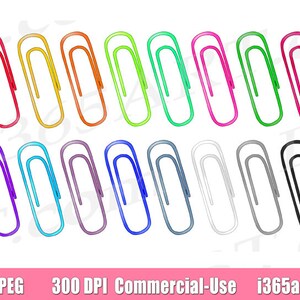 Rainbow Paper Clip Clipart, Paper Clip Clipart, Planner Graphics ...